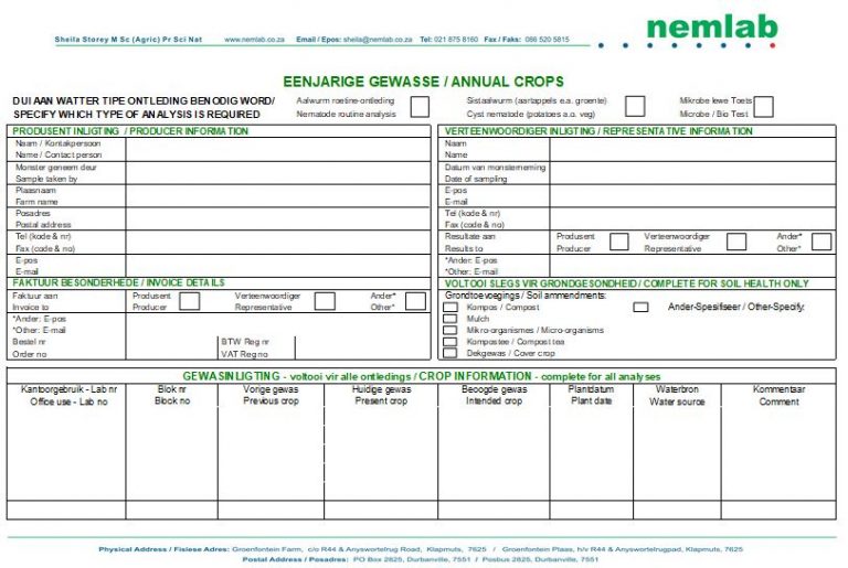 Eenjarige vorm – nemlab